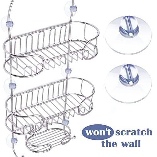 60 Pieces Suction Cups for Shower Caddy Shower Suction Cups Connectors Heavy Strength Large Clear Plastic Suction Cups Hooks Holder for Bathroom Window Glass Home Kitchen