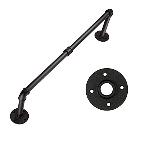 Telituny Clothes Rack Industrial Pipe Clothes Rack Wall Mount Iron Garment Hanger Bar Heavy Duty Clothing Hanging Rod for Home Laundry Store