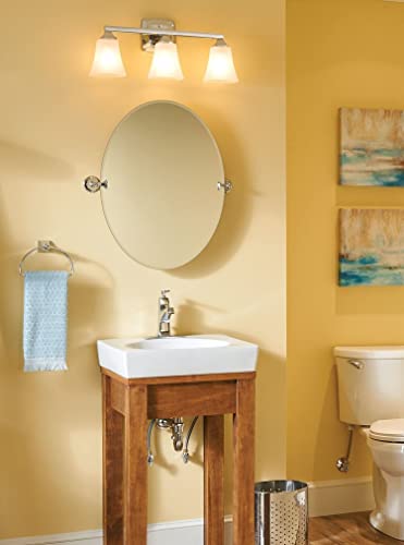 Moen Conway Chrome One-Handle Single Hole or Centerset Bathroom Faucet with Drain Assembly, WS84923