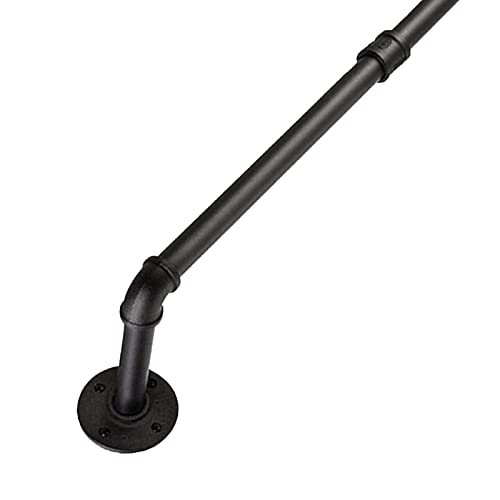 Telituny Clothes Rack Industrial Pipe Clothes Rack Wall Mount Iron Garment Hanger Bar Heavy Duty Clothing Hanging Rod for Home Laundry Store