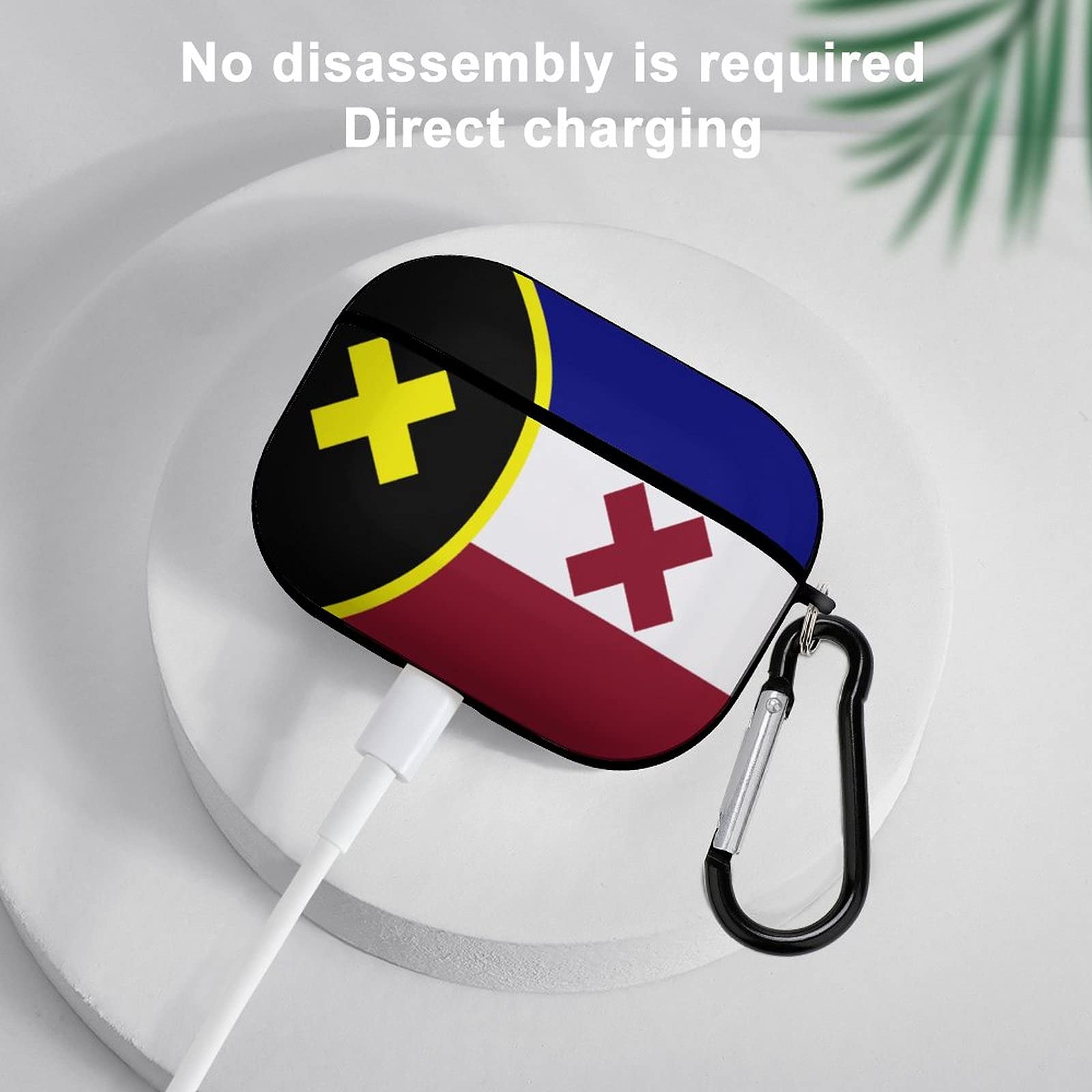 L'Manberg Dream SMP Team Flag Softshell Silicone Airpods Case Soft TPU Slim Case Funny Cartoon Shockproof Case Skin with Key Ring for Apple Airpods Pro
