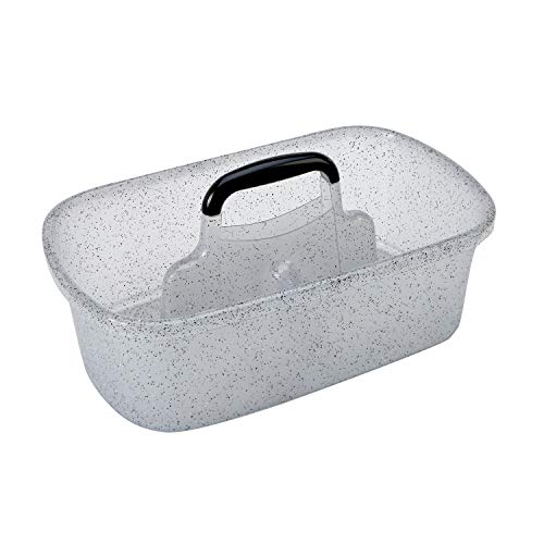 Bath Bliss Granite Look Shower Caddy | College | Bathroom | Holds Soaps & Shampoo | Cleaning Supplies | Grey
