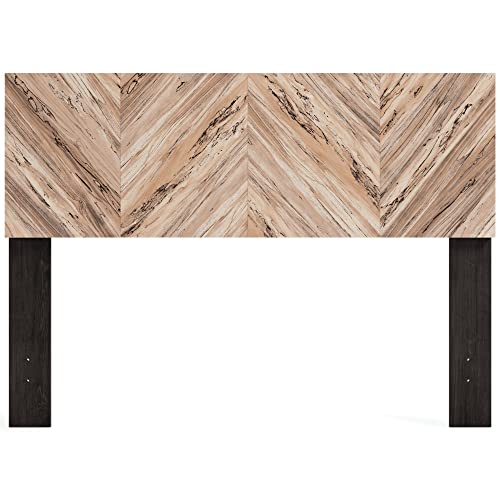 Signature Design by Ashley Piperton Contemporary Platform Headboard ONLY, Full, Two-Tone Black
