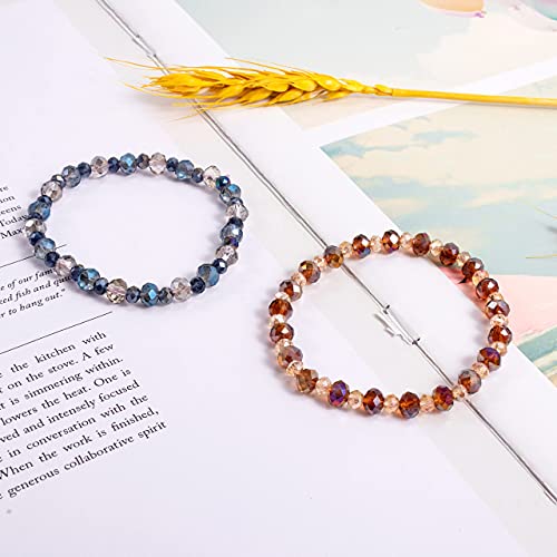 1500 pcs 4mm Briolette Crystal Glass Beads for Jewelry Making 15 Plating Colors Faceted Rondelle Shape Spacer Beads for Bracelets Necklaces Earrings, with Container Box