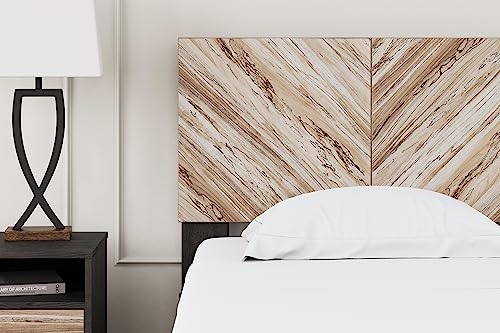 Signature Design by Ashley Piperton Contemporary Platform Headboard ONLY, Full, Two-Tone Black