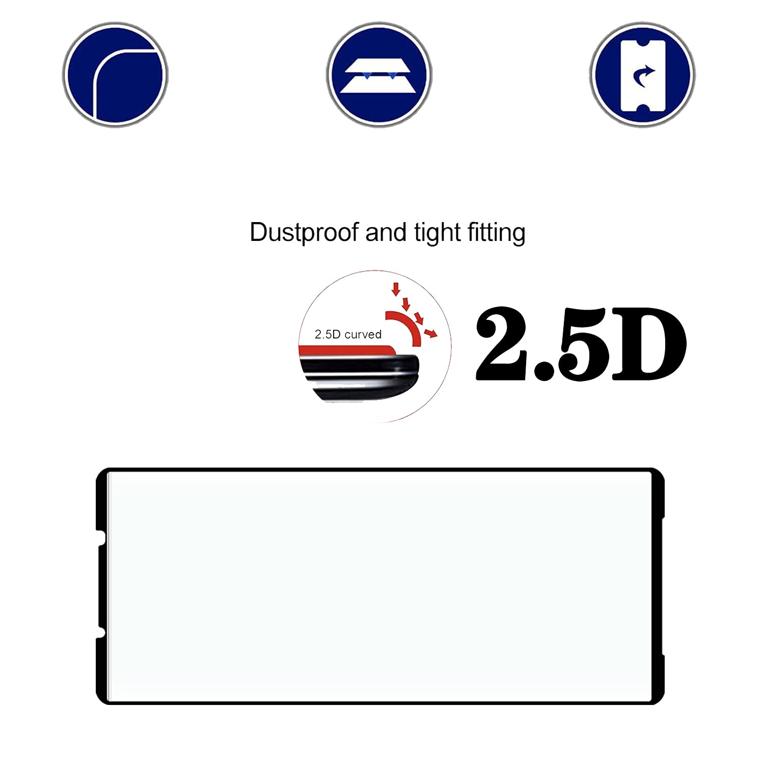 KELOLIN [2 Pack] Tempered Glass Screen Protector for Sony Xperia 1 III, [Full Coverage] [ Anti-Scratch ] [ No-Bubble ] HD Screen Protector Compatible with Sony Xperia 1 III(Black)