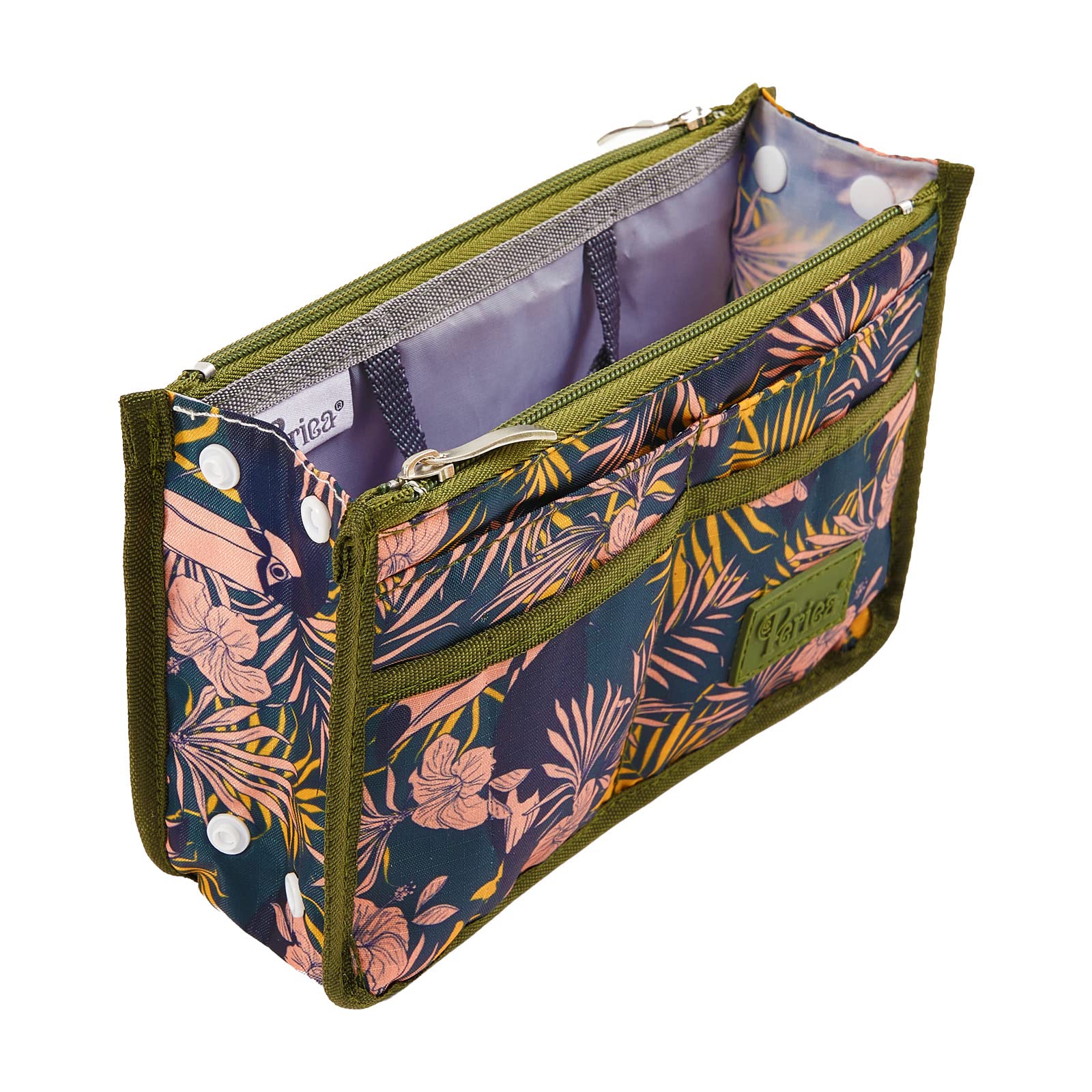 Periea Signature Purse Organizer Insert with Handles & 13 Pockets - 3 Sizes (Toucan, Small)
