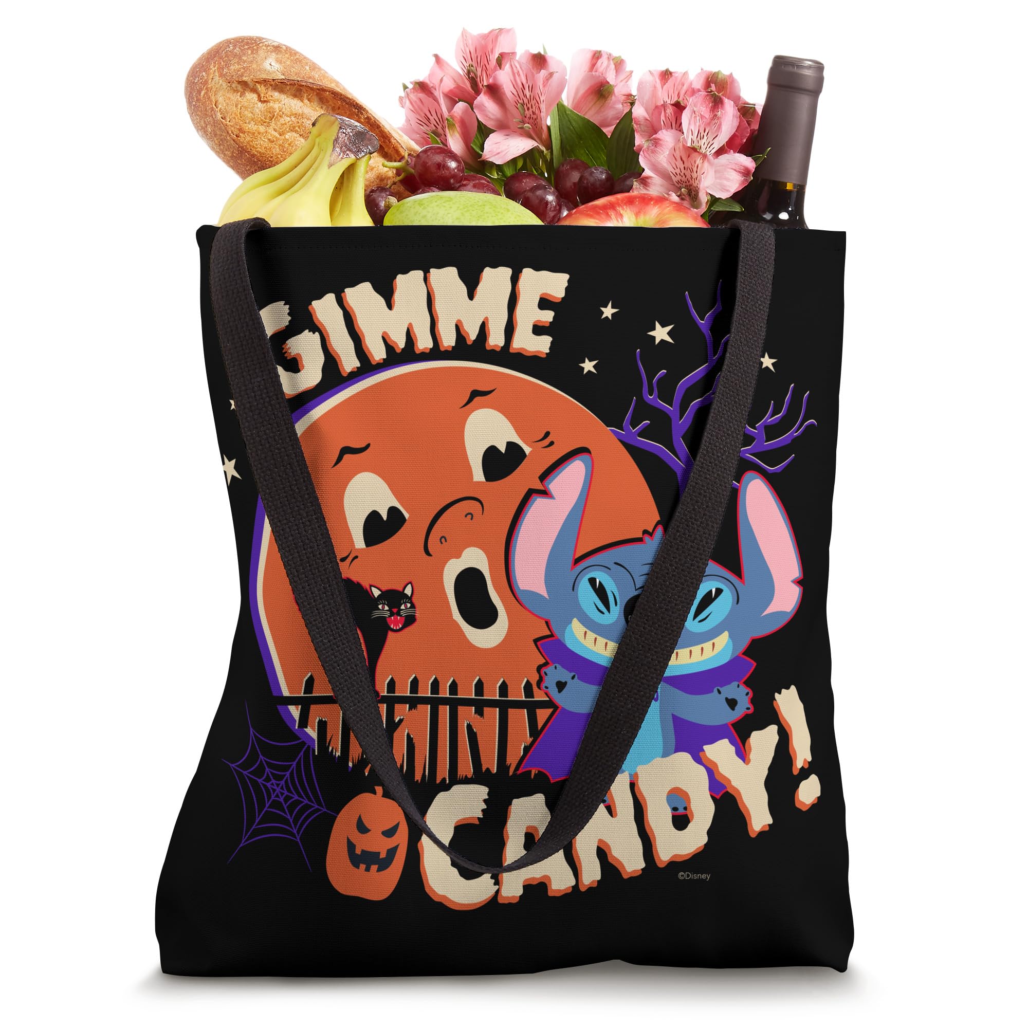 Disney Stitch Gimme Candy Spooky Halloween Tote Bag