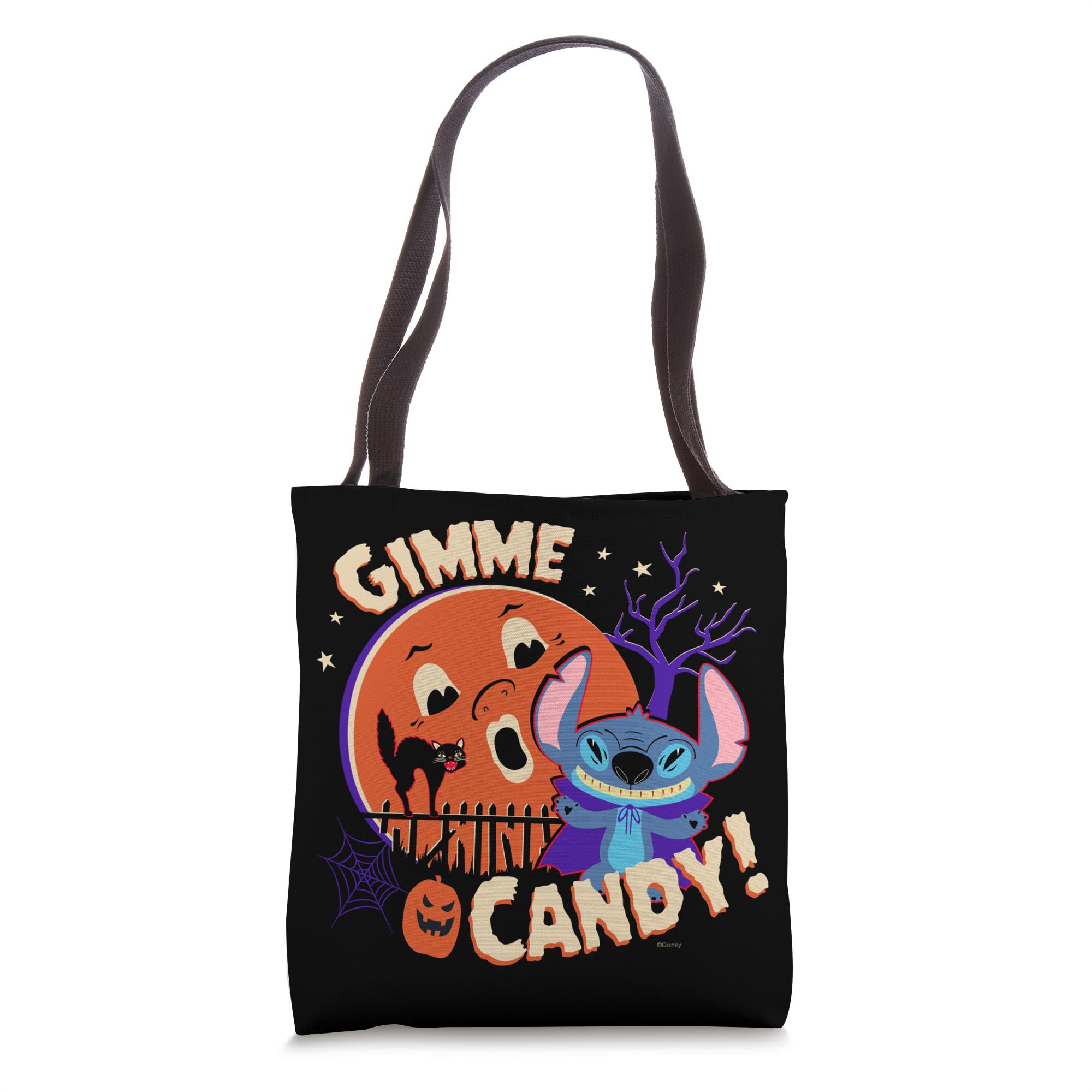 Disney Stitch Gimme Candy Spooky Halloween Tote Bag