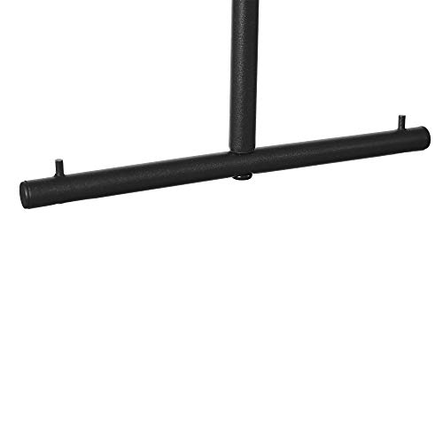 Furinno Wyatt Industrial Style Garment Rack with Wood Shelves, Antique Espresso