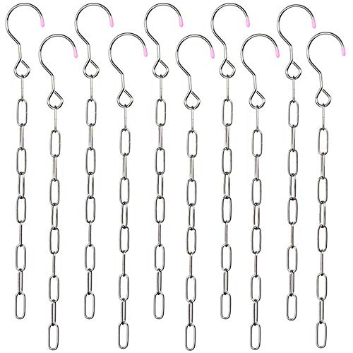 Falytemow Stainless Steel Space Saving Hanger Chains Magic Hangers Closet Space Saver Hanger Organizer Cascading Hangers Gain 80% More Space Set of 10