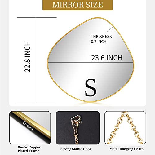 UNZIPE 8 Cube 32 Pairs Shoe Storage Cabinet Bundle with 23x24 inch Gold Asymmetrical Mirror Wall for Entryway Decor