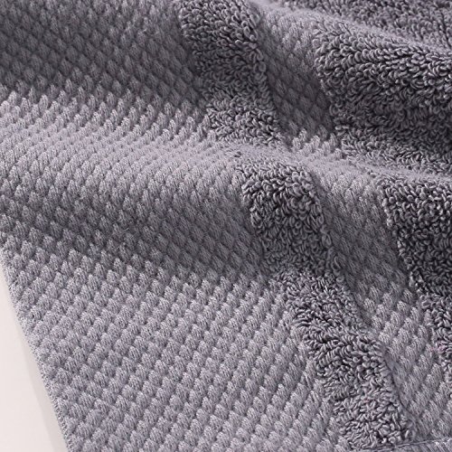 sense gnosis Hand Towel Set of 3 Premium 100% Cotton Ultra Soft Highly Absorbent Decorative Hand Towels for Bathroom Home Hotel Spa 13 X 29 Inch (White, Khaki, Grey)