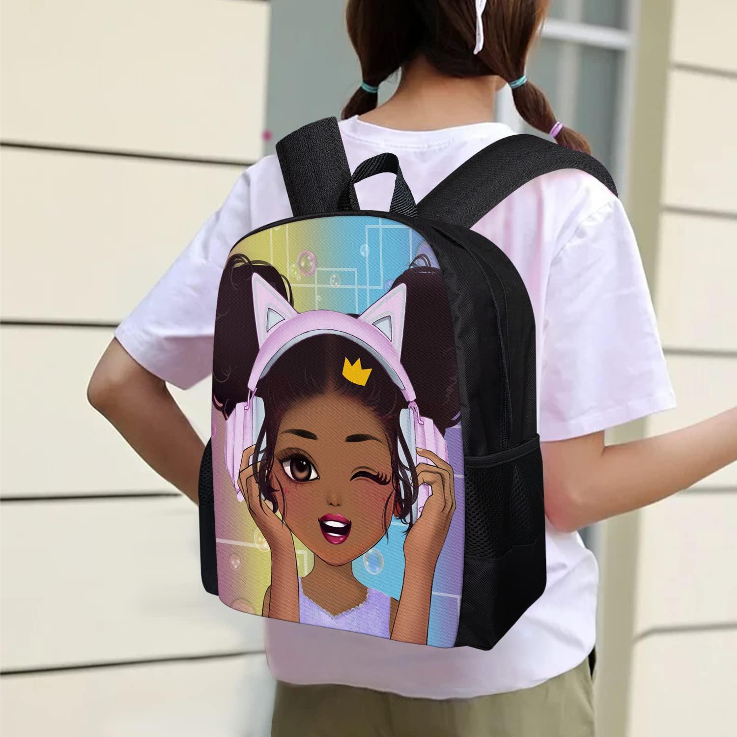 EZYES African American Women School Backpack Black Girl Magic Bookbag For Girls Lightweight Durable