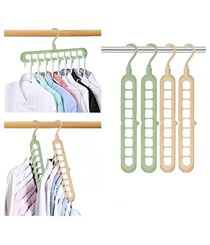 XINYIDAO 6 Pcs Magic Hanger Organizer, with 9 Slots, Multifunctional Storage Hanger, Non-Slip Hangers, Cascading Hangers, Closet Organizers and Storage