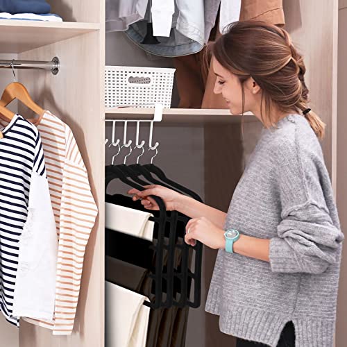 Resdenio Hat Rack for Baseball Caps Hat Organizer Holder for Hanger with 6 Hat Hooks, Stainless Steel Hat Hanger Storage Cap Organizer for Closet, Dormitory, Bedroom,Office (White)