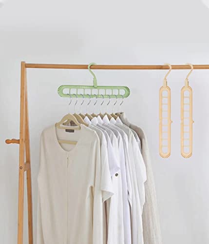 XINYIDAO 6 Pcs Magic Hanger Organizer, with 9 Slots, Multifunctional Storage Hanger, Non-Slip Hangers, Cascading Hangers, Closet Organizers and Storage