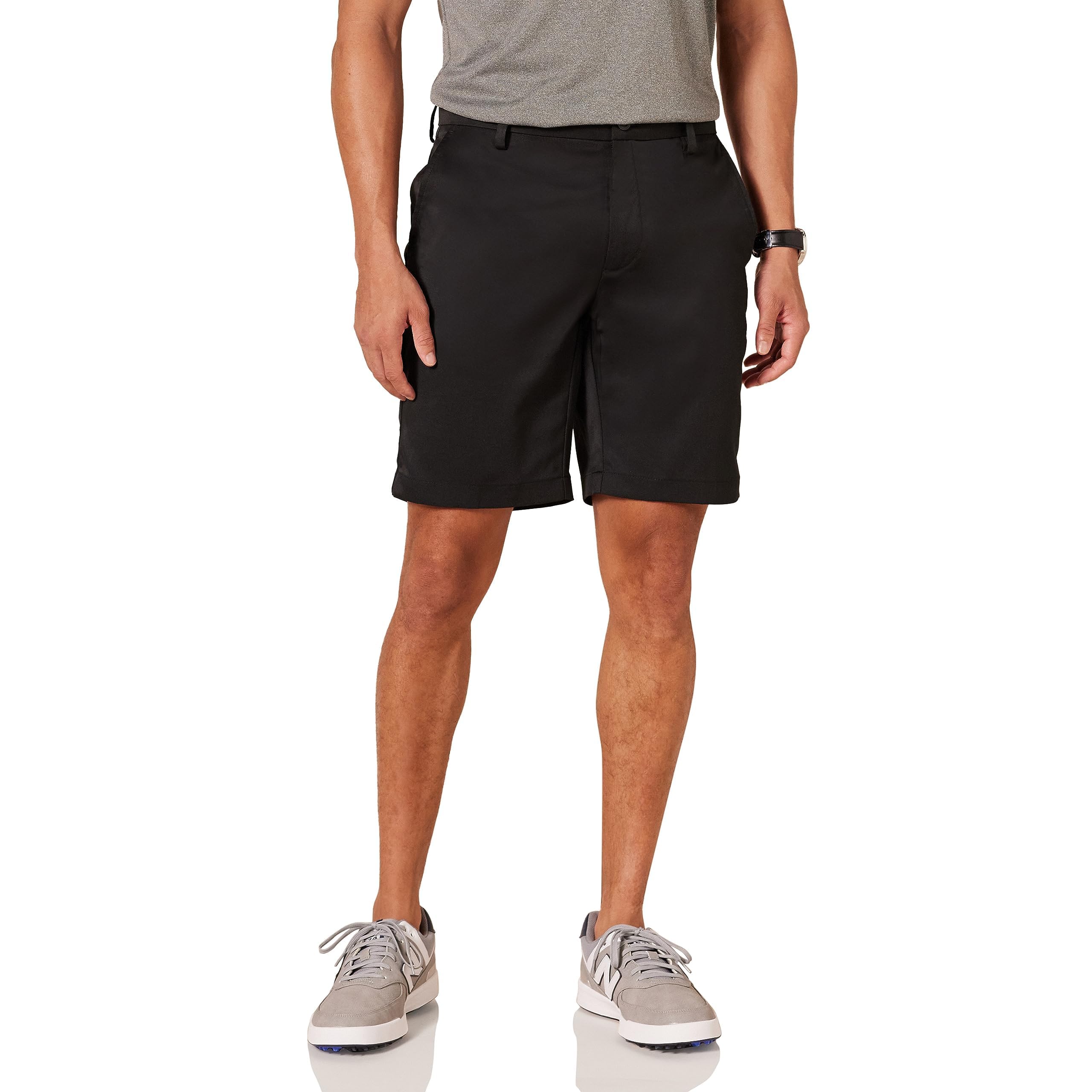 Amazon Essentials Men's Slim-Fit Stretch Golf Short, Black, 33