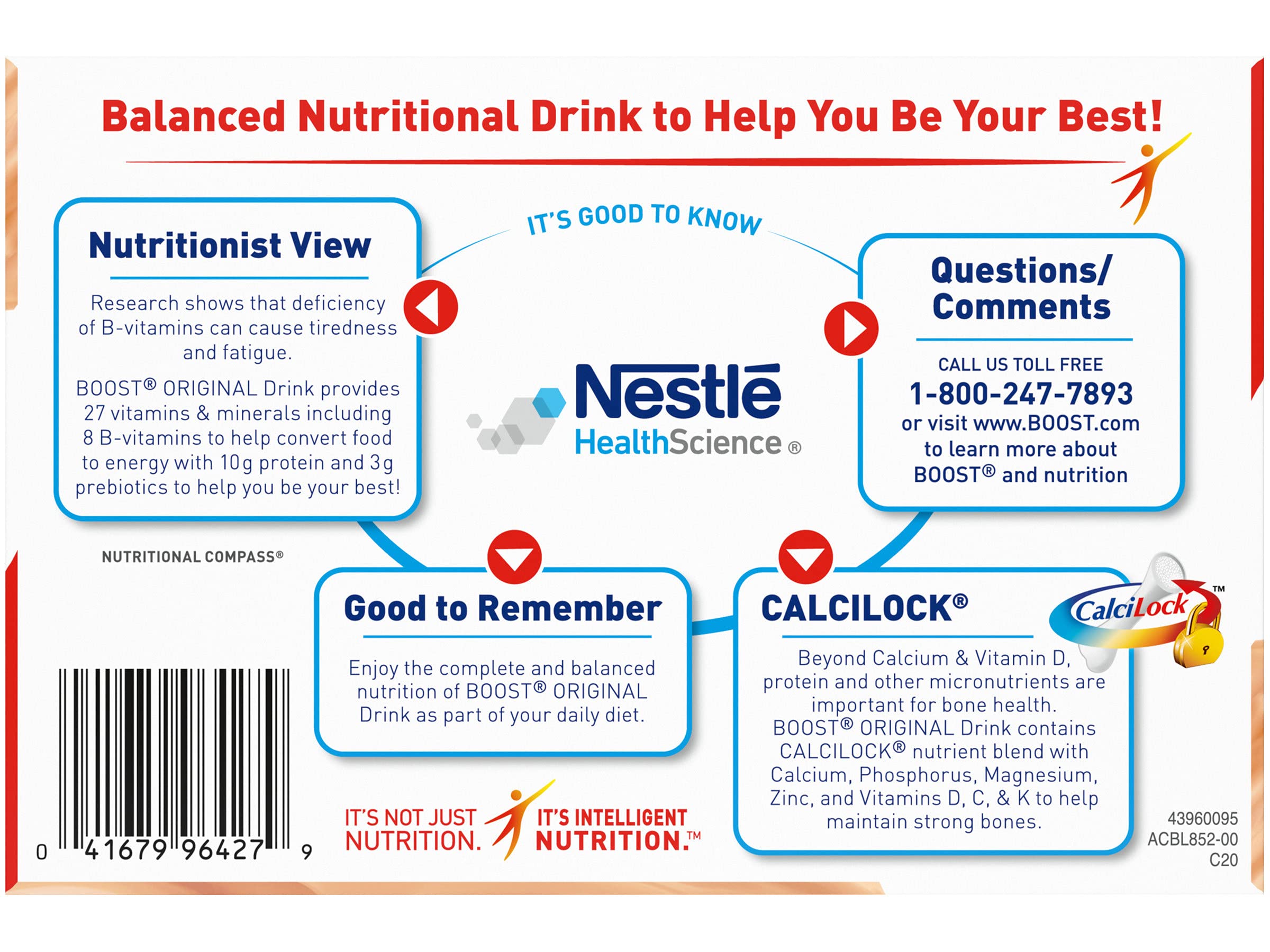 Boost Original Nutritional Energy Balanced Nutritional Drink (6 Count (Pack of 2), Peaches & Creme)