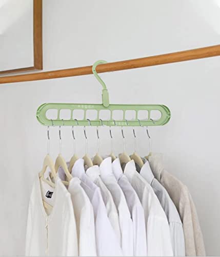 XINYIDAO 6 Pcs Magic Hanger Organizer, with 9 Slots, Multifunctional Storage Hanger, Non-Slip Hangers, Cascading Hangers, Closet Organizers and Storage
