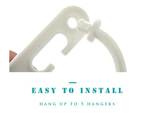 Sisnails 6 Pack White Magic Hangers Space Saving Hangers for Closet Organizer, Plastic Clothes Hangers ,Multifunctional Closet Storage Hangers, Essential Hangers for Dormitories and Home