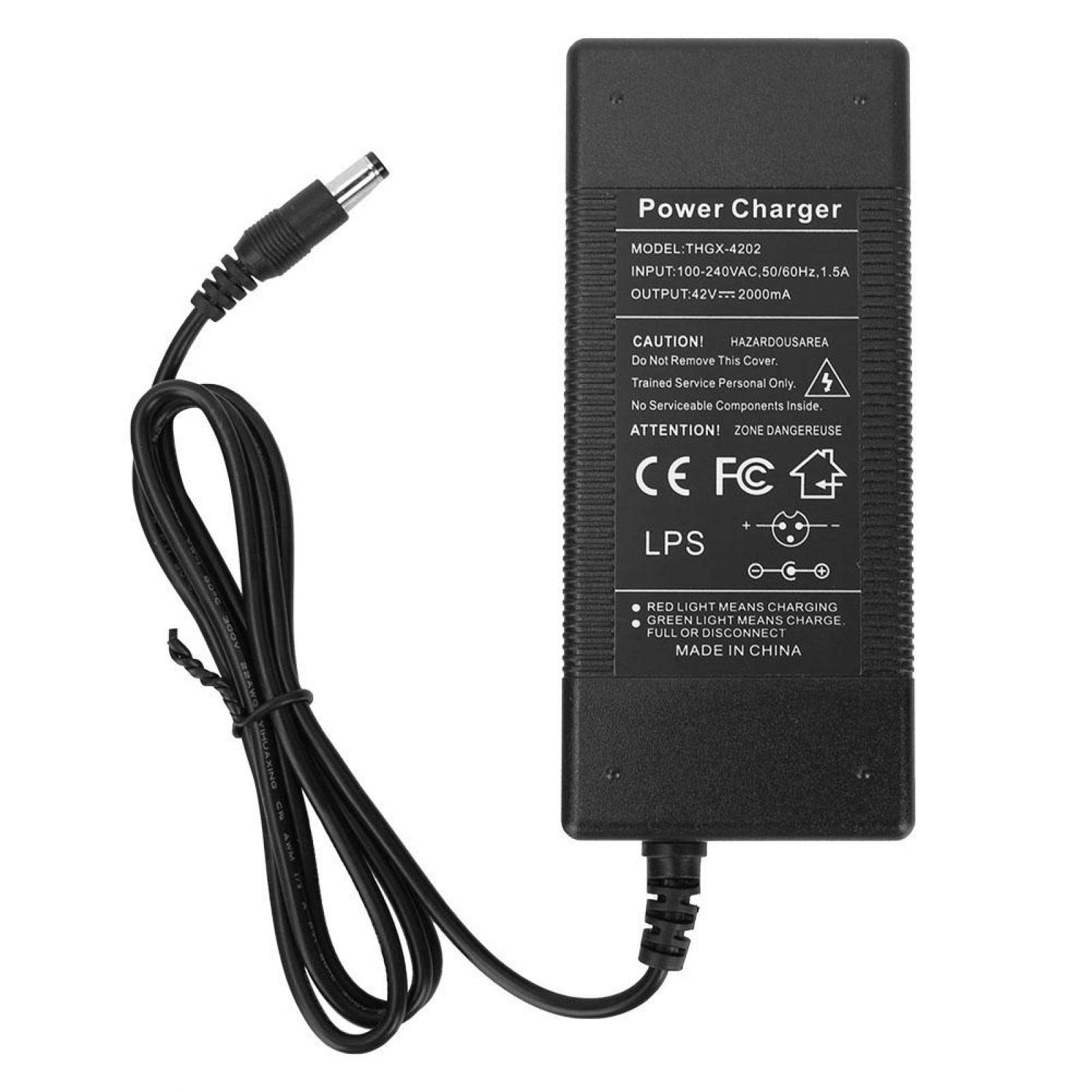 EVTSCAN 42V 2A Scooter Battery Charger Portable Reusable Charger Suitable for Electric Skateboard Vehicle(2A(US Standard))