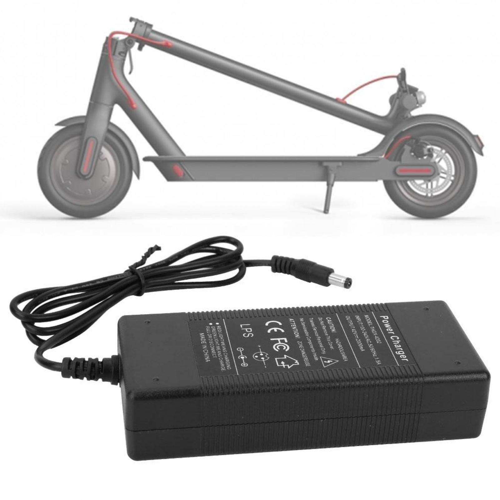 EVTSCAN 42V 2A Scooter Battery Charger Portable Reusable Charger Suitable for Electric Skateboard Vehicle(2A(US Standard))