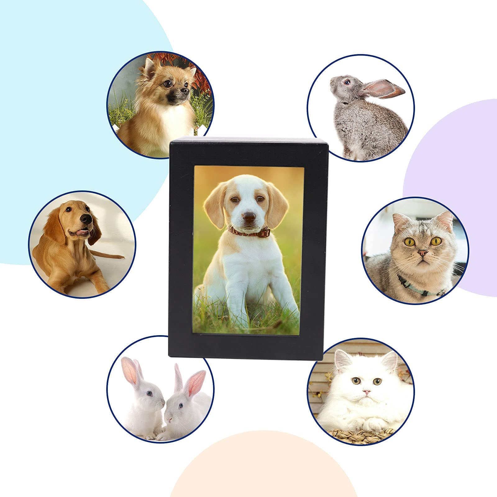 Cuodia: Dog Urn for Ashes,pet urns Wood Boxes Pet Photo Cremation Urn, Pet Urns, Dog Urn,urns for Pets Ashes Dogs,cat urns for Ashes, (Small)…