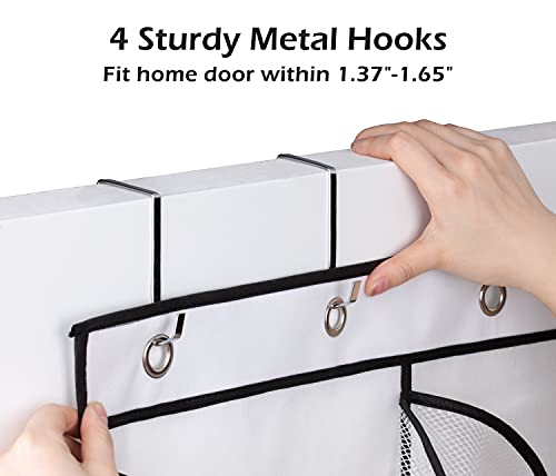 KIMBORA 12 Extra Large Pockets Hanging Shoe Organizer and Dual Sided Hanging Closet Organizer