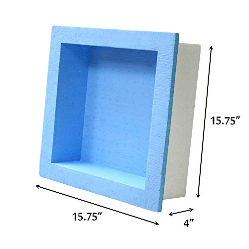 PROMOTOR Single Shower Niche 16'' x 16' Waterproof Ready for Tile Shampoo Shelf Bathroom Shelf Organizer Storage for Shampoo & Toiletry Storage