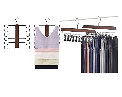 Mkono Set of 4, Bra Hangers and Legging Organizer for Closet Set