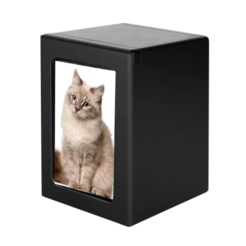 Cuodia Pet Urns Pet Cremation Urn,Dog Urns for Ashes, Cat Urn for Ashes, pet urns for Dogs Ashes Small, Wood Keepsake Memorial Urns. (Black S)