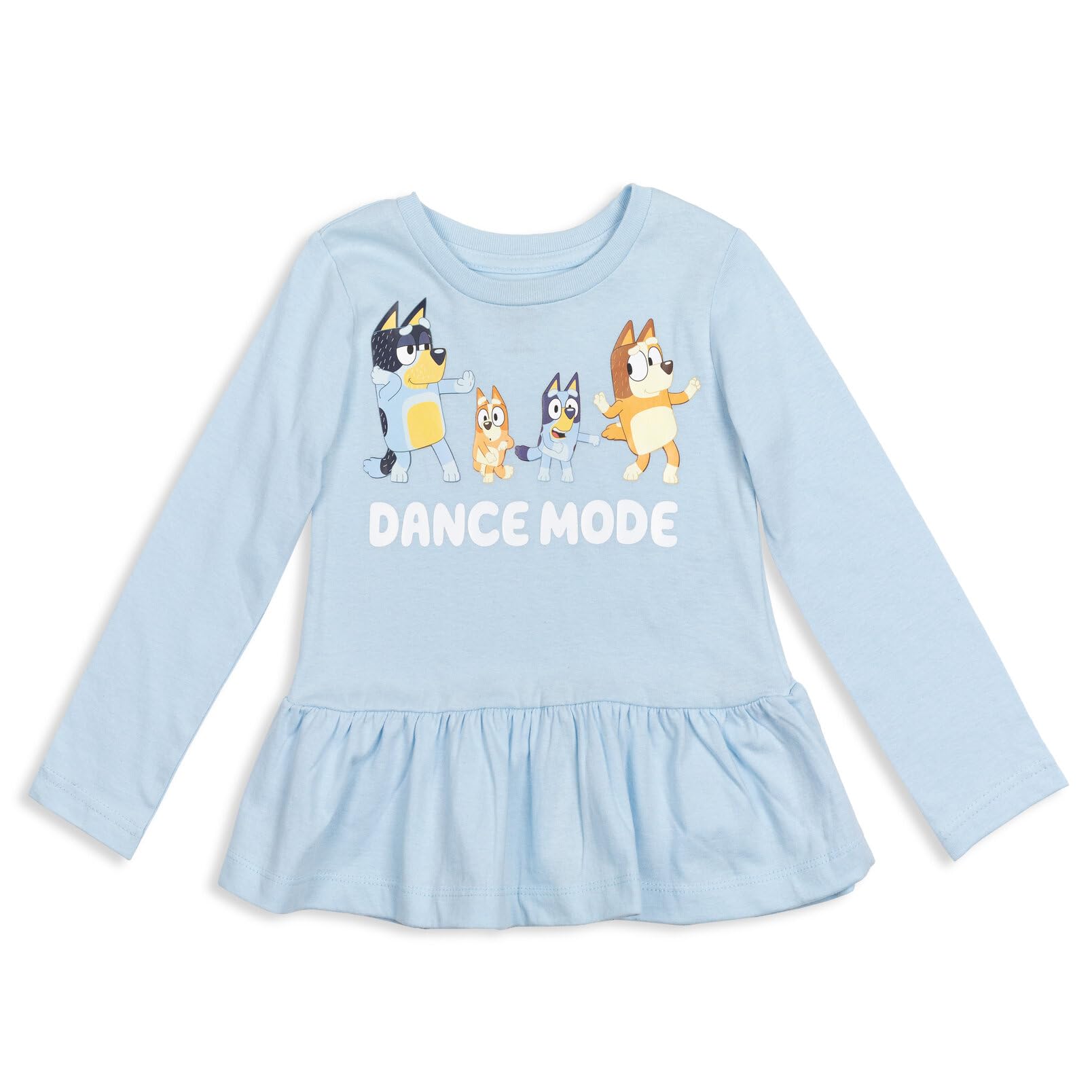 Bluey Bingo Little Girls 2 Pack T-Shirts Blue/Grey 7-8
