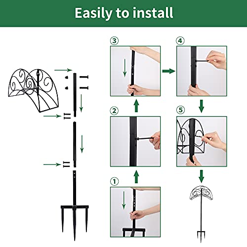 Garden Hose Holder Freestanding Hose Holder For Outside Detachable Water Hose Holder-Holds 125 Ft- Decorative Hose Storage For Garden, Yard