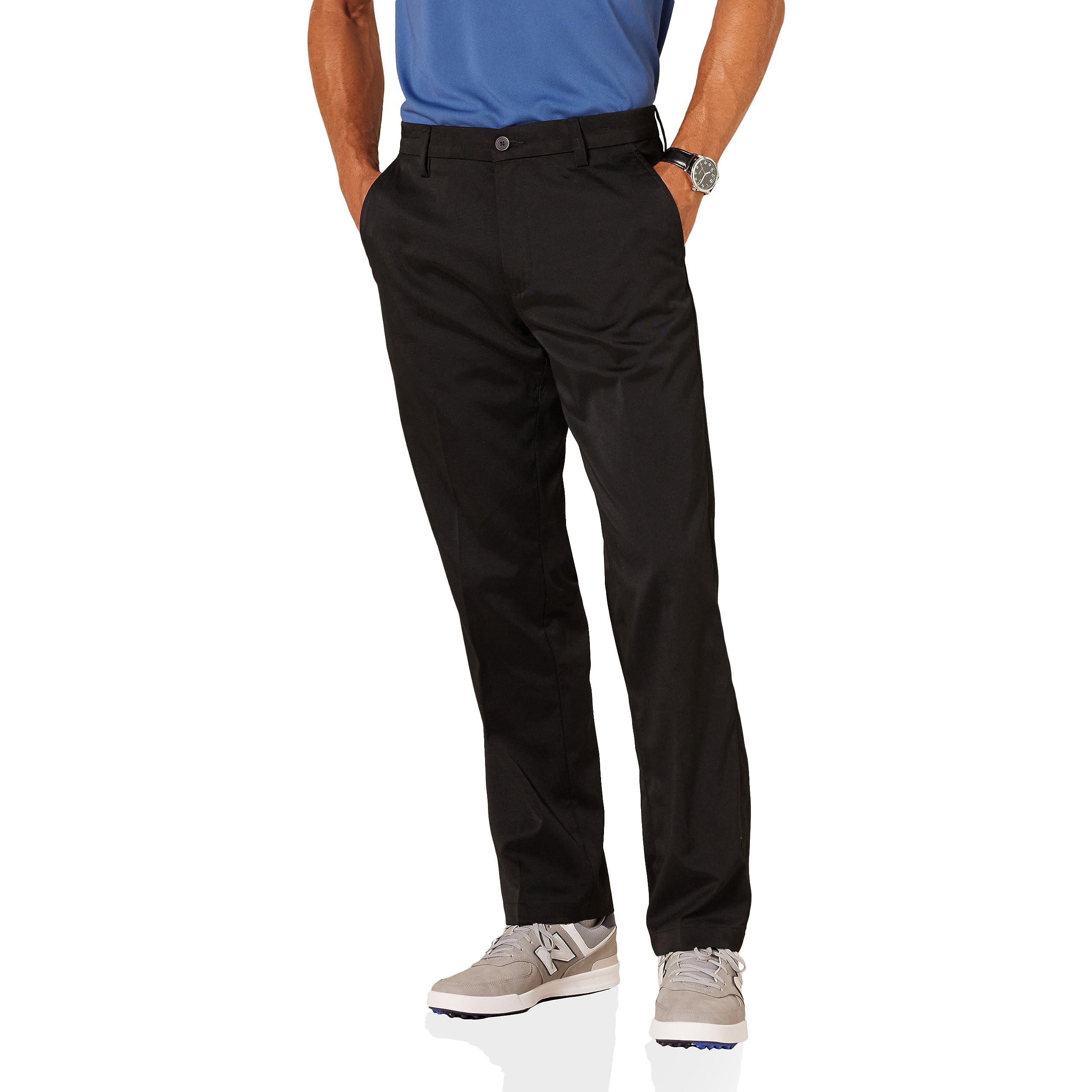 Amazon Essentials Men's Classic-Fit Stretch Golf Pant (Available in Big & Tall), Black, 38W x 32L