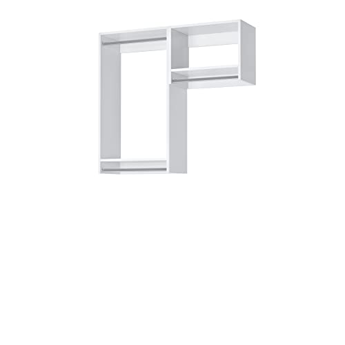 Closet Kit with Hanging Rods - Corner Closet System - Closet Shelves - Closet Organizers and Storage Shelves (White, 48 inches Wide) Closet Shelving