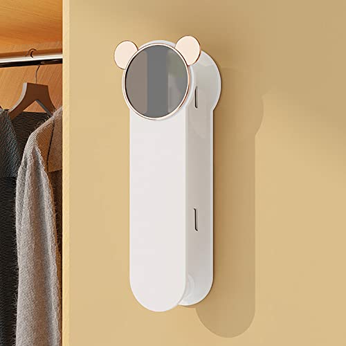 2023 New Cartoon Hanger Organizer, Multifunctional Clothes Hanger Hook Wall Mounted Storage Rack, Clothes Hanger Storage Tool Large Capacity βTelescopic Storage Hook for Home Garments Hangers (White)