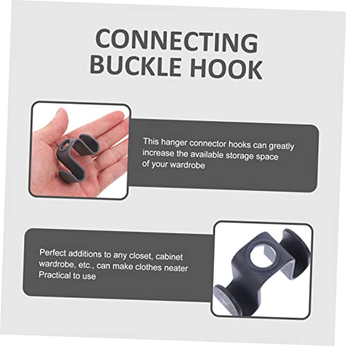 DOITOOL 20pcs Double Sided Hanger Hook Hangers for Clothes Metal s Hooks Cabinet Hook Hanger Extender Clips Connecting Buckle Hook Space Saving Clothes Hooks Metal Hanger Connector Hooks