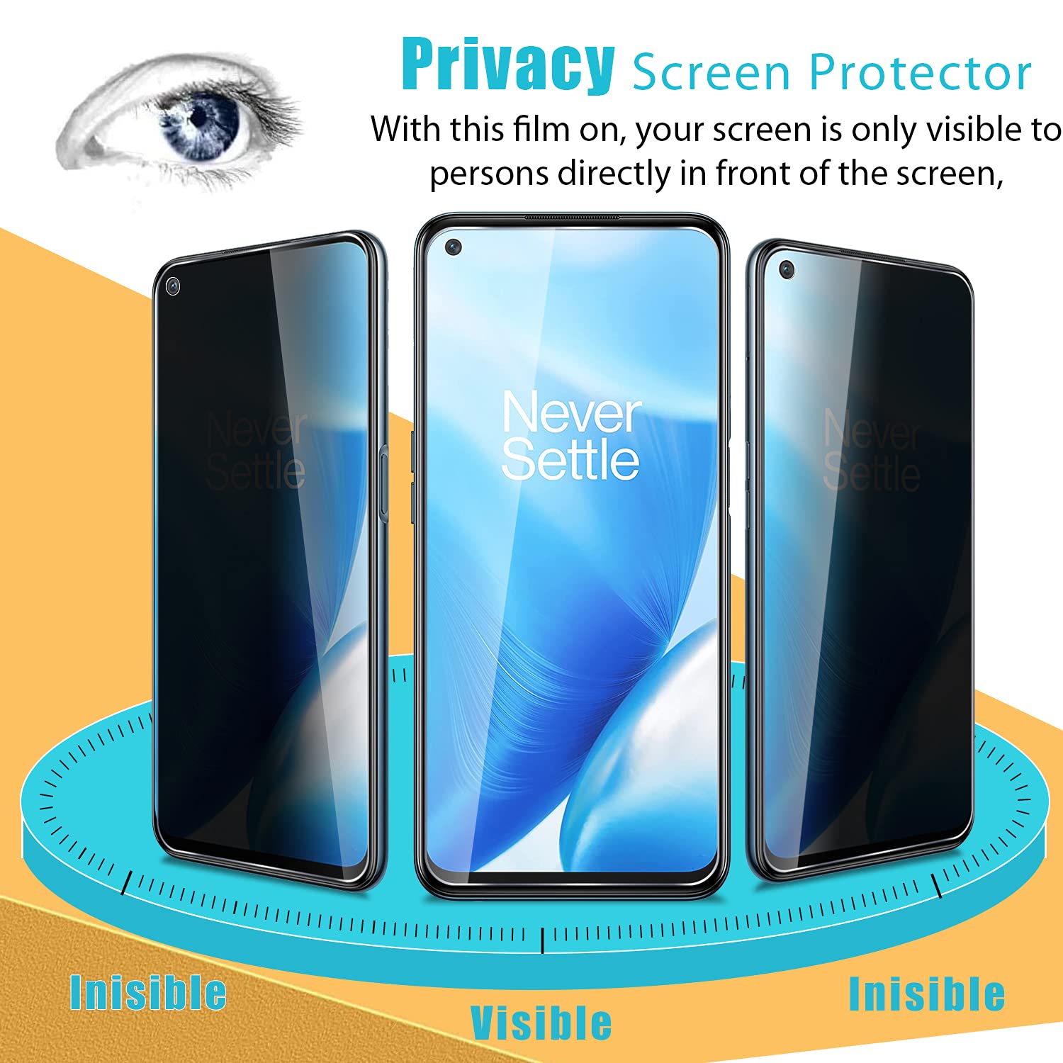 Zeking [2-Pack] for OnePlus Nord N200 5G Privacy Tempered Glass Screen Protector, Anti-Spy 9H Hardness [3D Touch][Case Friendly] [Anti Scratch][Anti-Fingerprint] Bubble Free