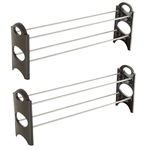 Home-Complete 4-Tier Stackable Shoe Rack