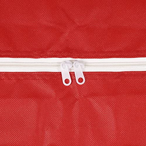 PATIKIL Closet Storage Bags, 31.5'' Length Waterproof Clothes Blankets Organizer Bag with Carrying Handles for Bedding, Red