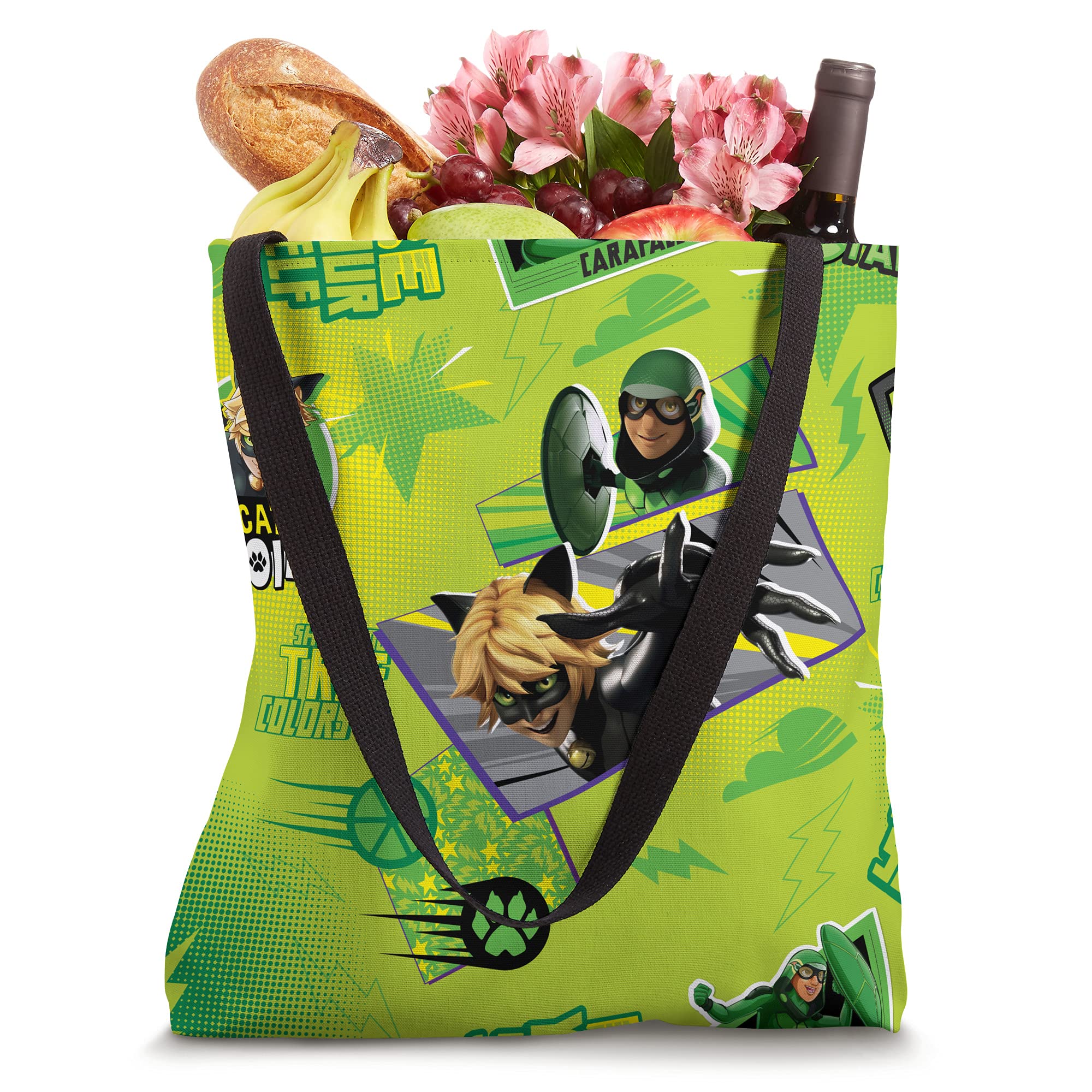 Miraculous Collection Iconic Cat Noir and Carapace Tote Bag