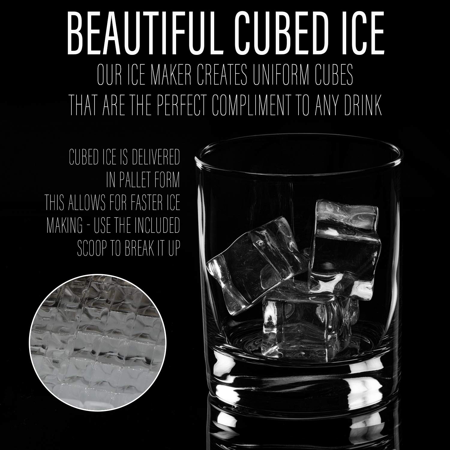 Deco Chef Countertop Ice Maker 40LB/24H, 24 Full Cubes Every 15 Minutes, Adjustable Size, Digital Control and Timer, Self-Cleaning, EZ Access Flip Lid, Scoop Included, Blue