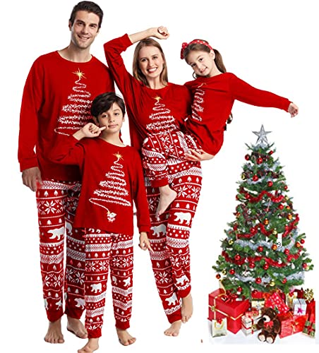 Oriental eLife Matching Christmas Pjs For Family,Elf Pajamas Christma Sets,Xmas Holiday Family Sleepwear Outfits Women Men Red