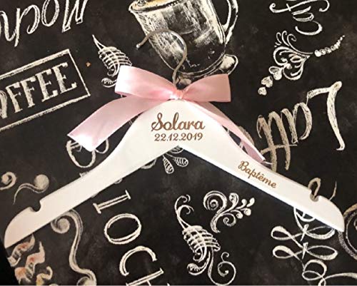 sendinglovehandmade Personalized Wedding Hanger Flower Girl Hanger Girl Baptism Gift Birthday Gift