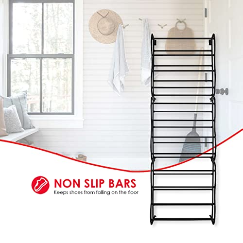 Home Basics OTD 36 Pair Shoe Rack, Black