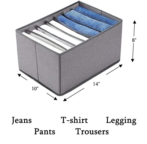 Clothes Drawer Organizer, 7 Grids Wardrobe Clothes Organizer for Weekly Clothes Organizer for Kids Stackable Jean Sweater Pants Organizer for Closet Sturdy Not Easy To Deform