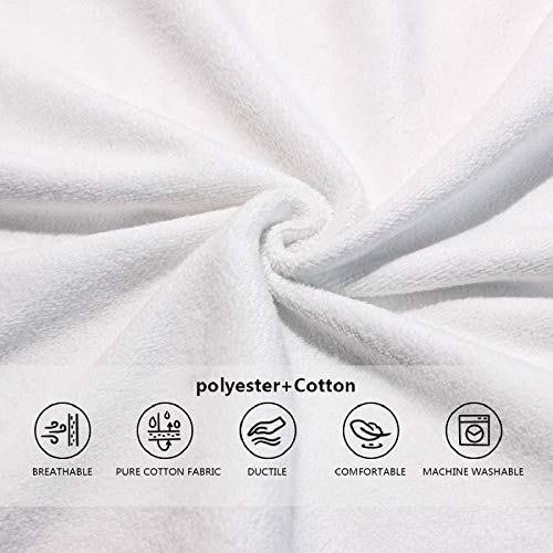 visesunny Owl Hand Towel for Kitchen Bathroom Decor Soft Absorbent Cotton Dish Towel with Hanging Loop Botton Cleaning and Drying Washcloth