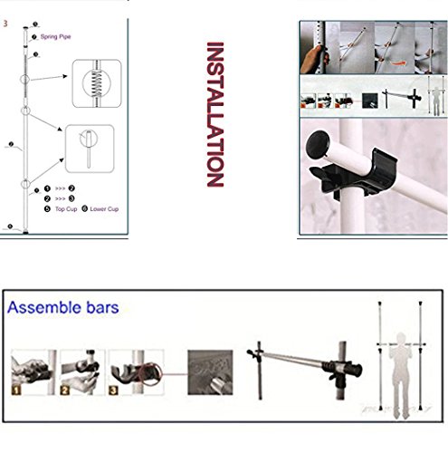 Clothes Storage Rack 6 Tier Closet Organizer Adjustable Clothes Rack No Drilling Garment Rack Heavy Duty Closet System
