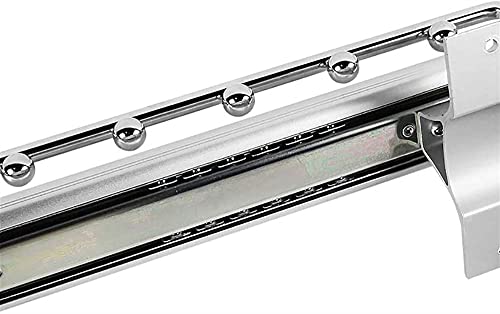 Pull Out Clothes Rail Adjustable 25-46cm Wardrobe Rail Extendable Metal Clothes Hanger Space-Saving Clothes Rack (Size : 25cm/9.8inch)